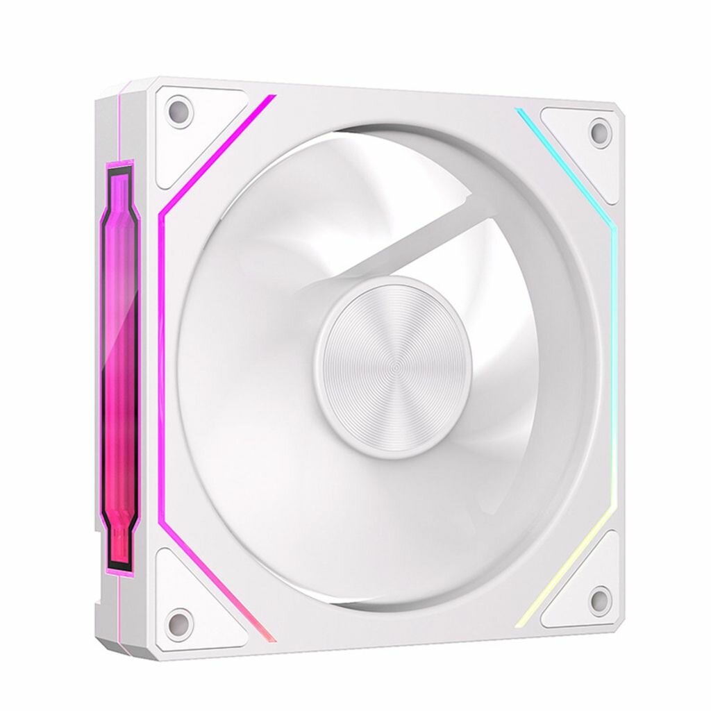 Вентилятор для ПК ARGB 12см реверс/прямой, Белый - Обратный ход