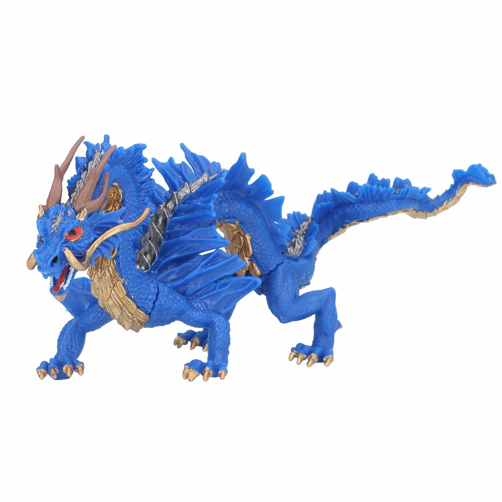 Китайская фигурка дракона, благоприятная, мифическая, декор для дома, синий, 3+
