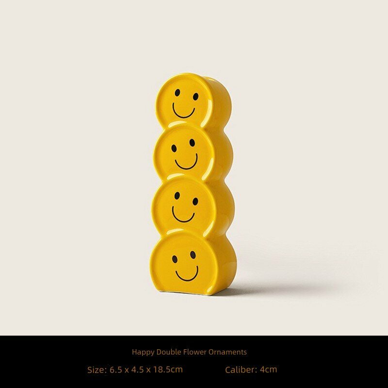 Улыбающийся керамический вазон для дома - маленький дизайн, подарок на день рождения, ручная работа керамический горшок