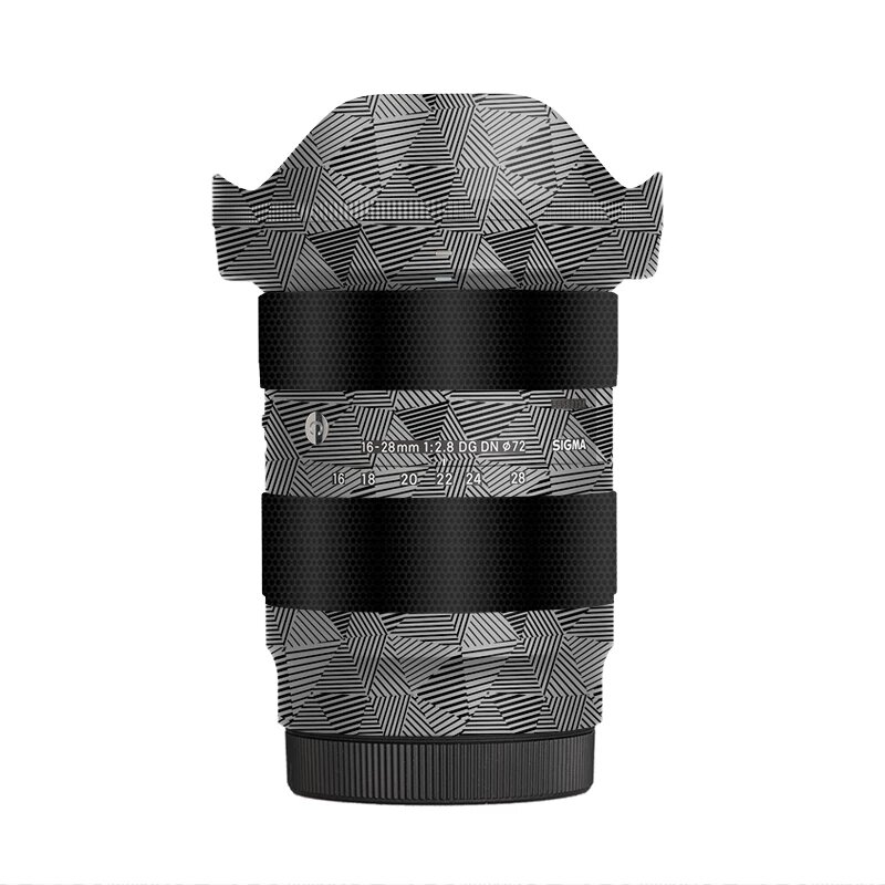 Защитная пленка для объектива Sigma 16-28mm F2.8 DG DN с треугольным титановым узором для L-разъема и объективов