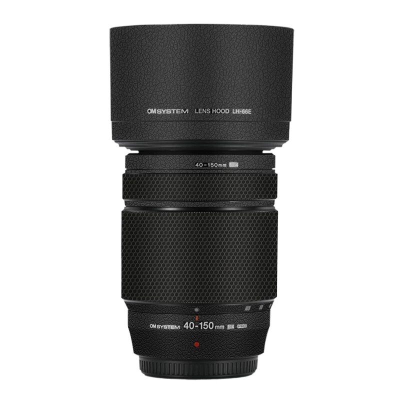 Защитная пленка для объектива Olympus OM-40-150mm F4 PRO с кожаной текстурой - черный