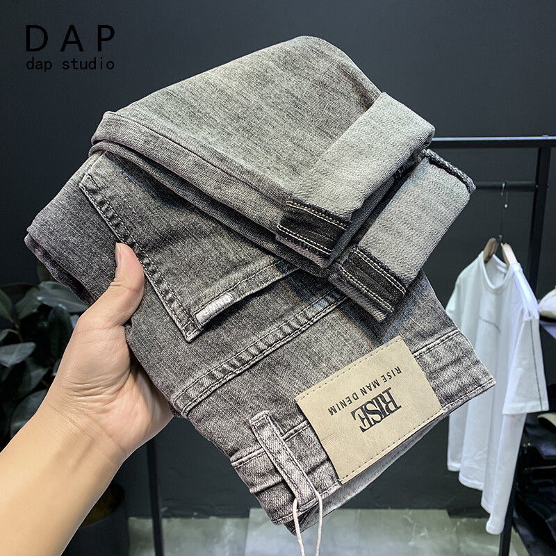 MON Мужские Джинсы Европейские Премиум Эластичные Слим Бизнес Деним, Размер_29