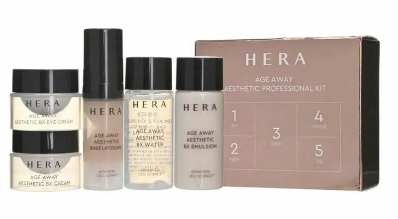 Hera набор корейской косметики age away aesthetic professional kit