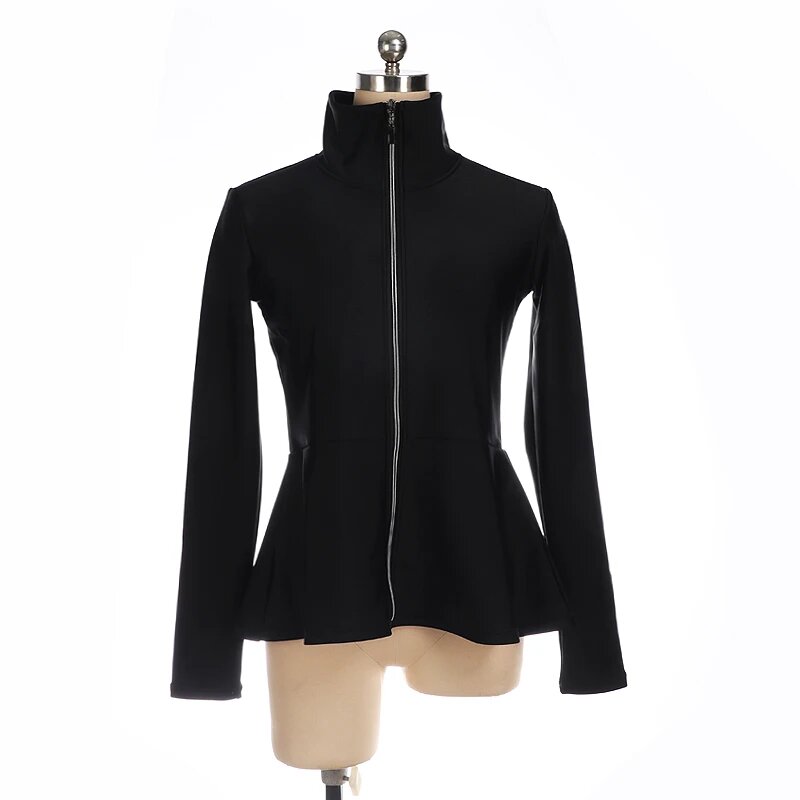 Насиная куртка для гимнастики и фигурного катания для девочек Черный, XL, black