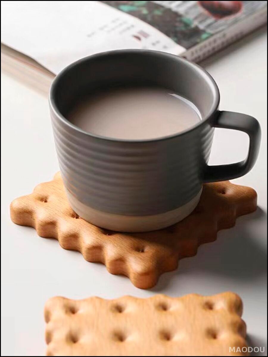 Подставка под кружку деревянная, подстаканник печенье, крекер