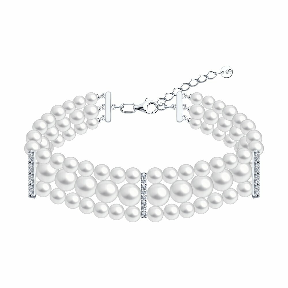 Браслет, серебро, 925 проба, родирование