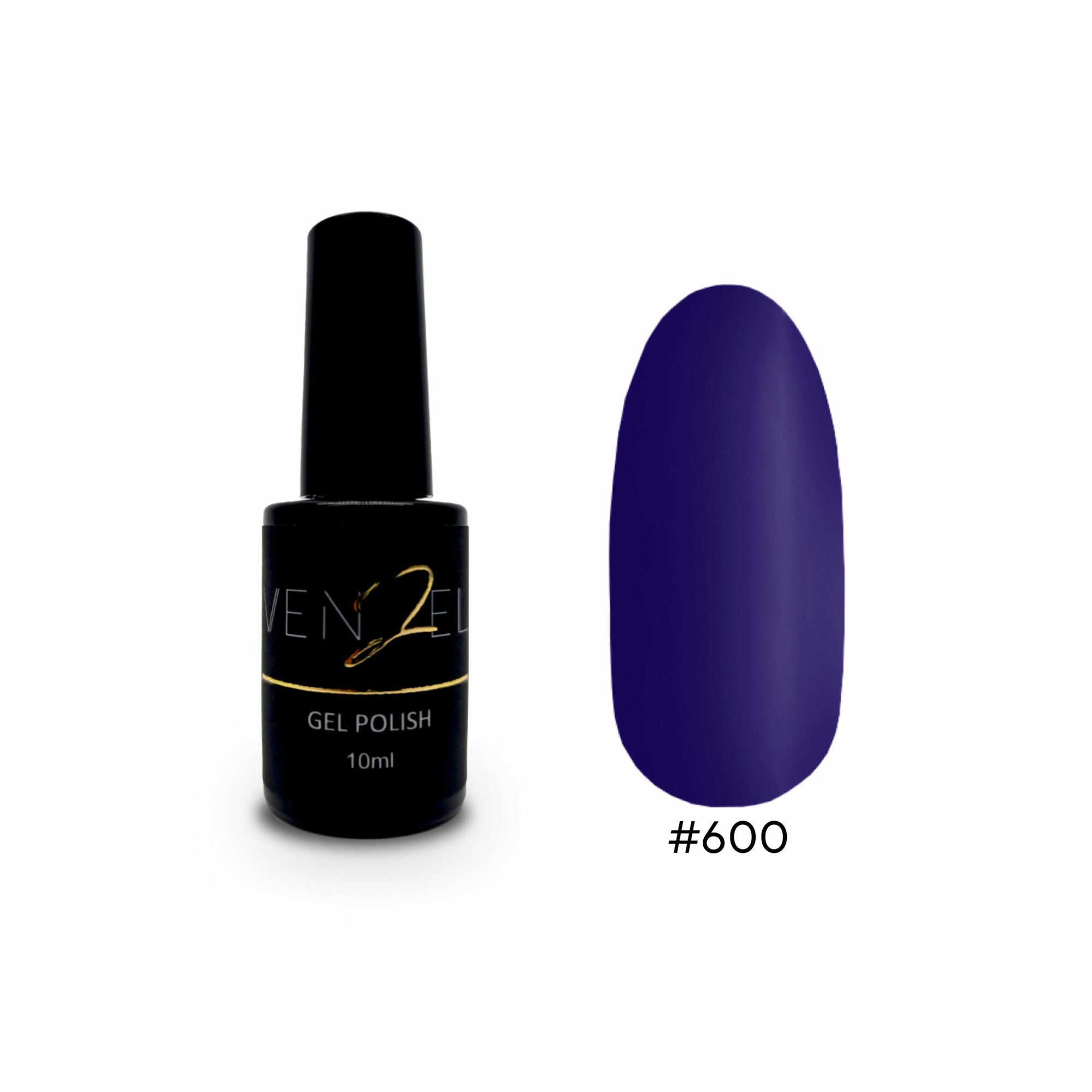 Venzel-600 фиолетовый синий гель-лак для ногтей плотный 10ml
