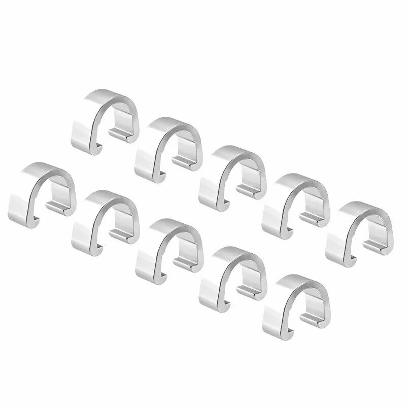 SHENGMEIYU 10 шт. зажимы для тросов велосипеда MTB Белый, Silver