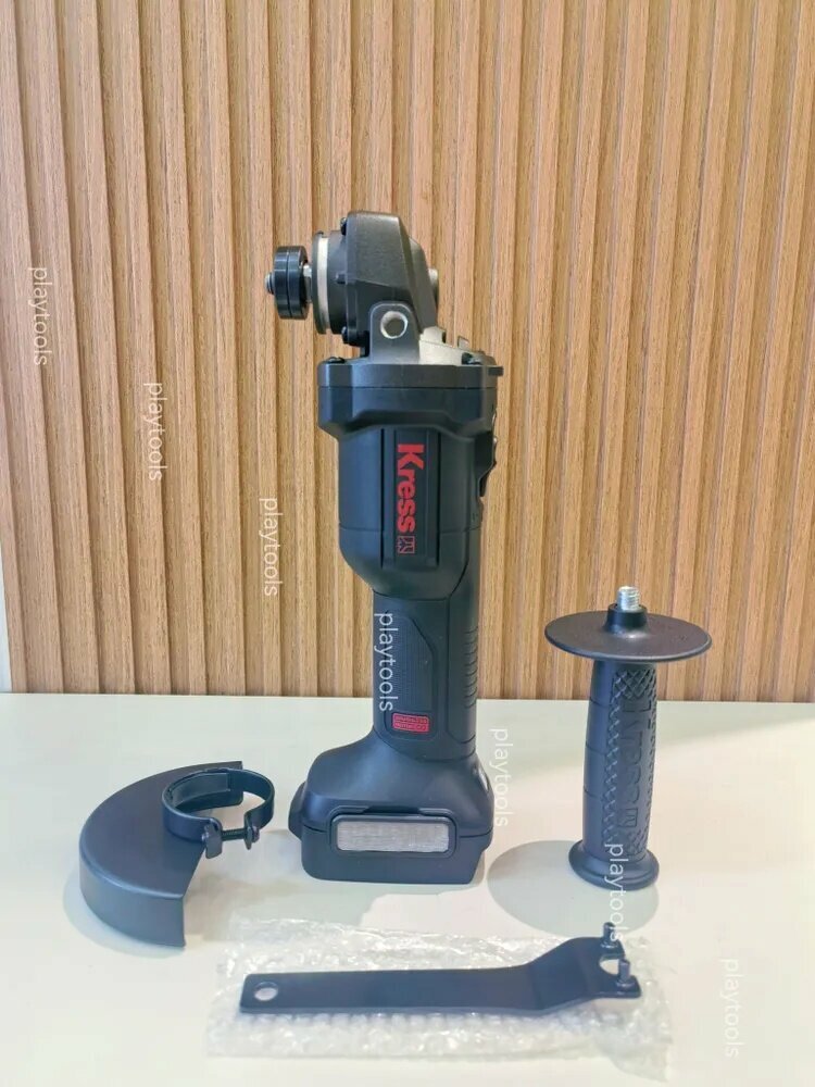 Угловая шлифмашина (болгарка) KRESS KU803 бесщёточная аккумуляторная (литий-ионный) с регулировкой скорости для резки и шлифовкибез АКБ и ЗУ