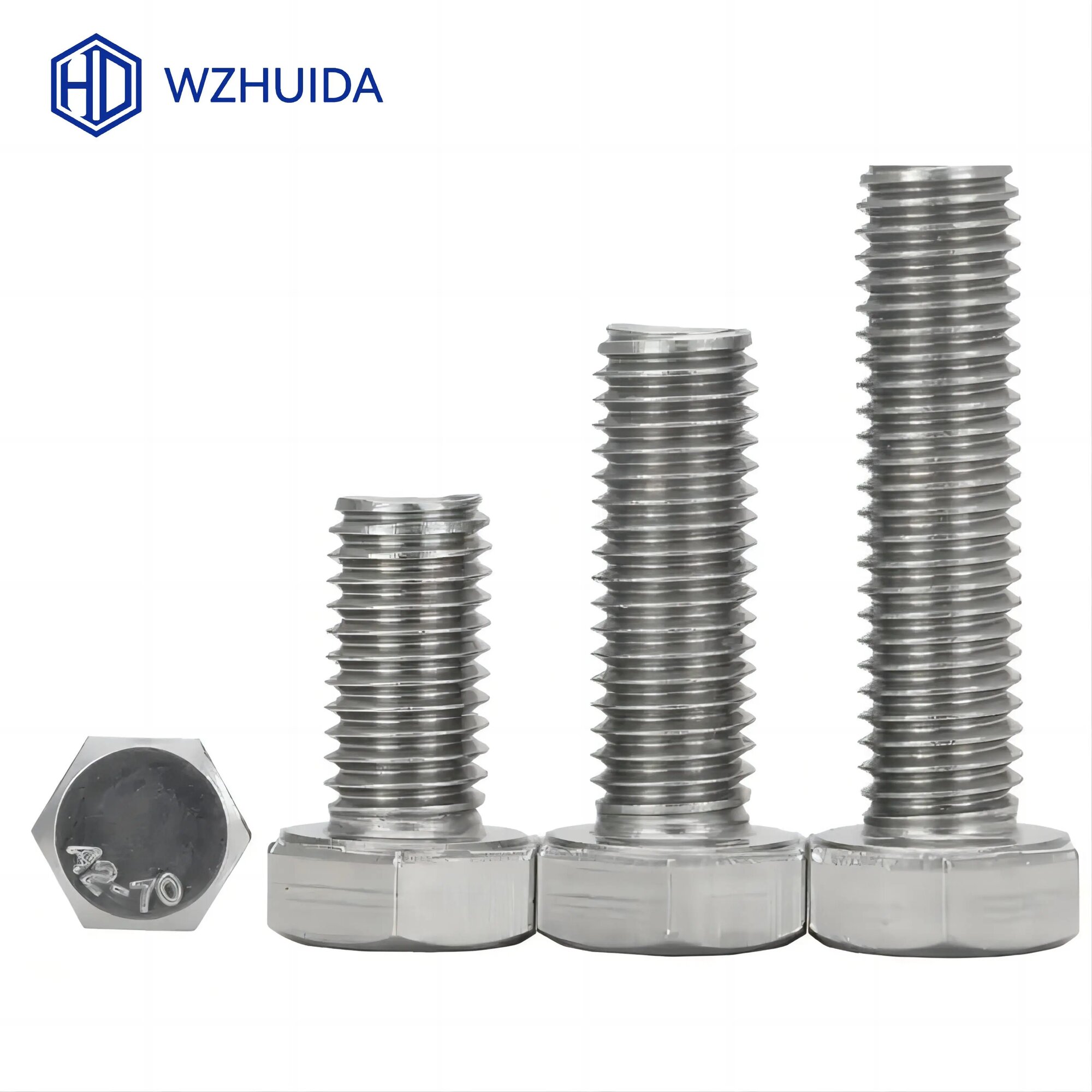 Болты WZHUIDA шестигранные DIN933 нержавеющая сталь M6 (10pcs), 18mm