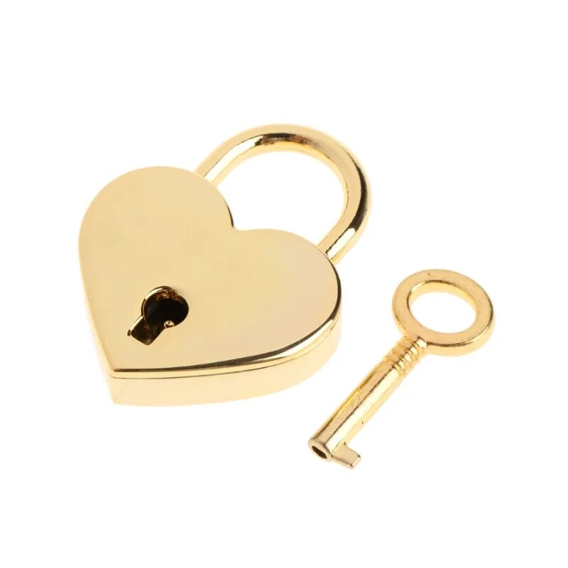 Металлическая вилка с замком Mini Love Padlock Винтажный замок в форме сердца для KeyDura