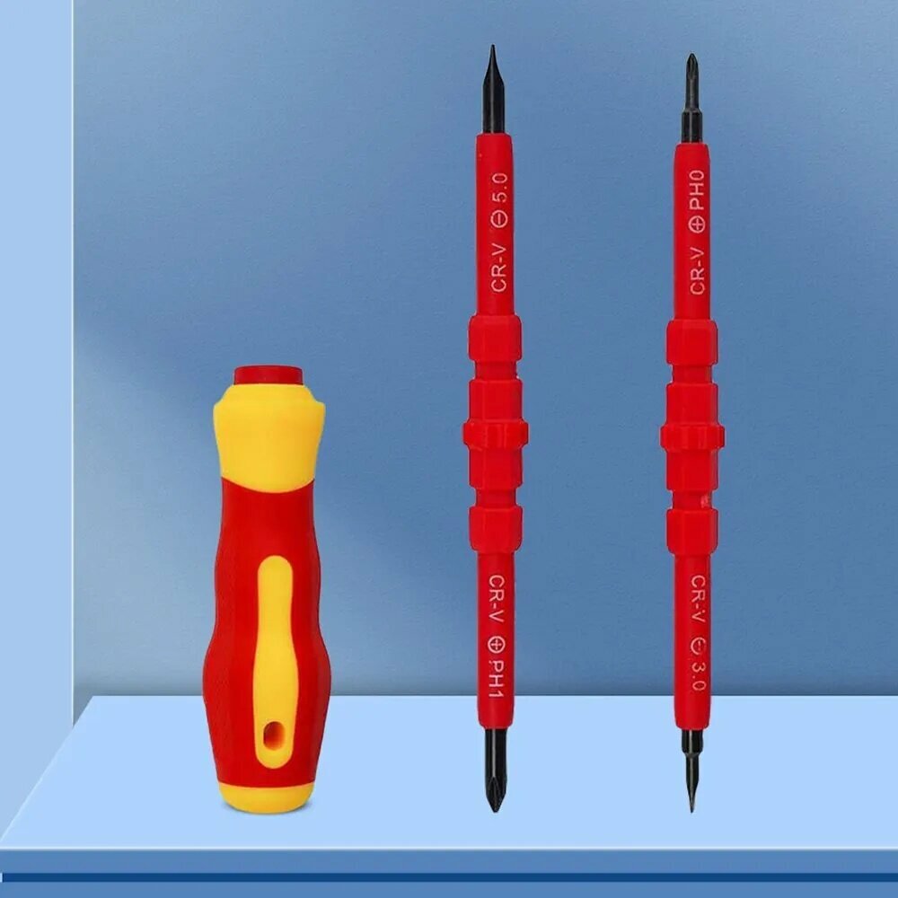 Омплект изолированных отверток 3 в 1 с прорезями PH1/PH2 для электрических работ