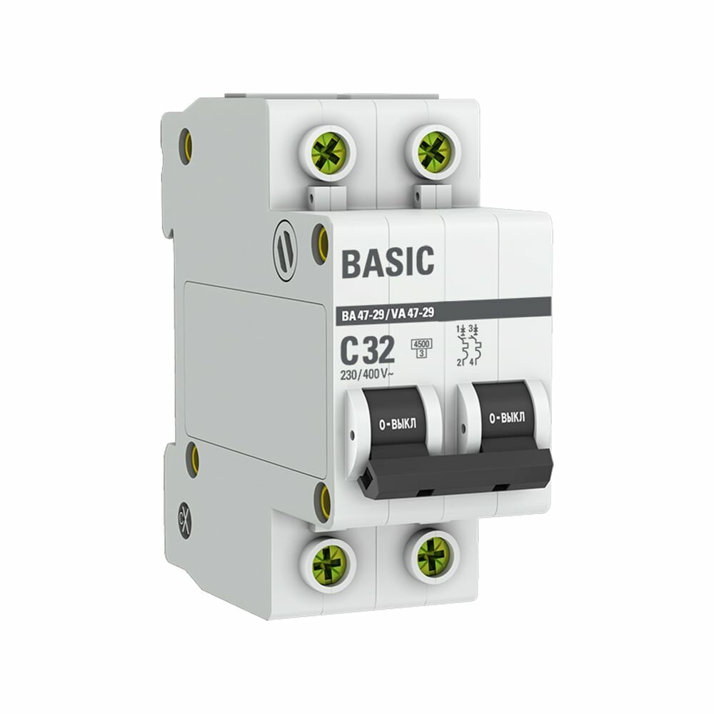 Автоматический двухполюсный автомат EKF 32А