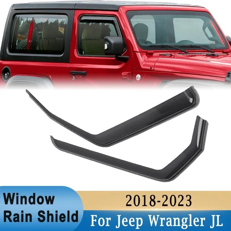 Дефлектор бокового стекла для Jeep Wrangler JL 2018-2023/Jeep Gladiator 2020-2023, всепогодный щиток, оконный козырек, защита от солнца и дождя