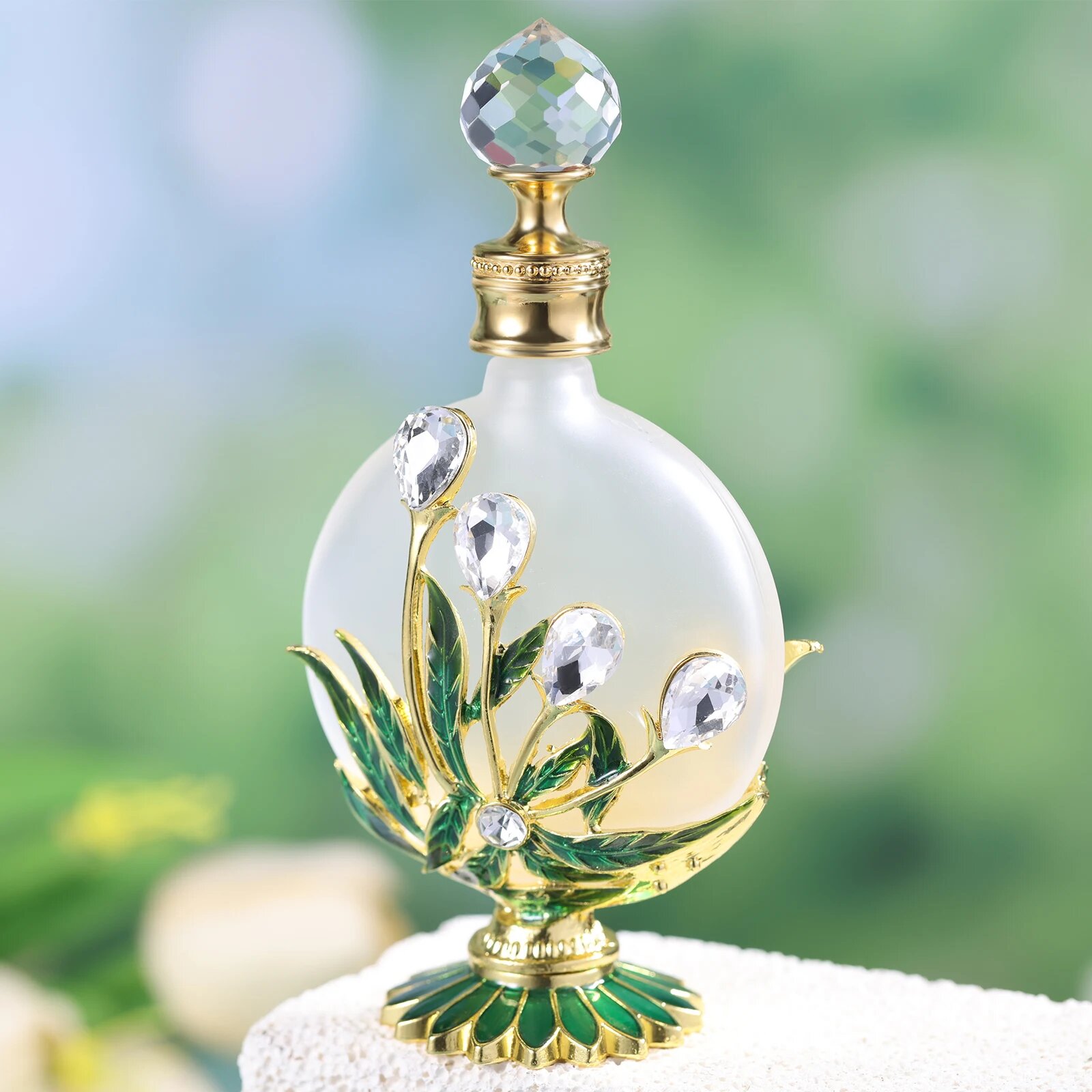 Флакон для духов стеклянный с орнаментом 30 мл