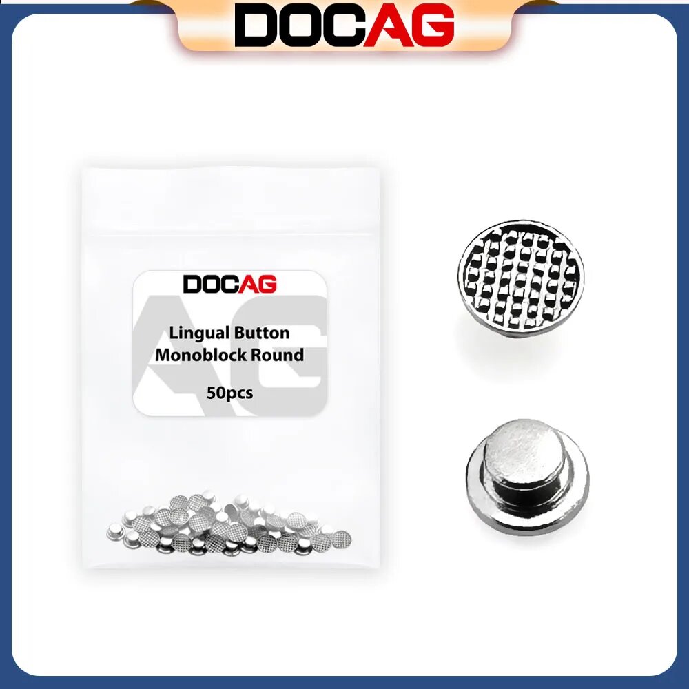 Металлические ортодонтические пуговицы DOCAG