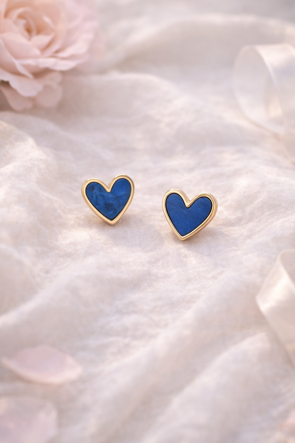 Серьги пусеты, эмаль