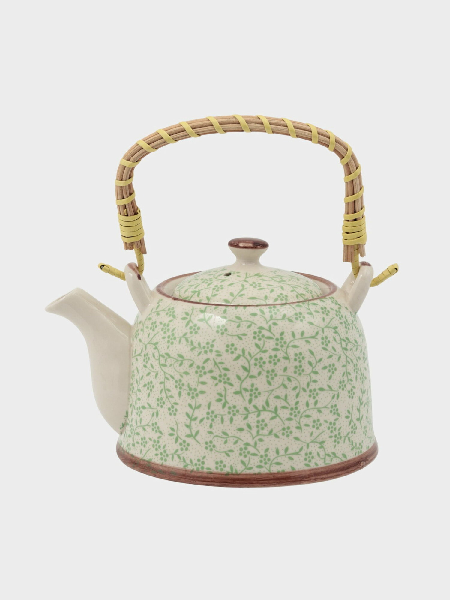 Чайник заварочный "Лепестки", металлическое сито, 900 мл, керамика, белый