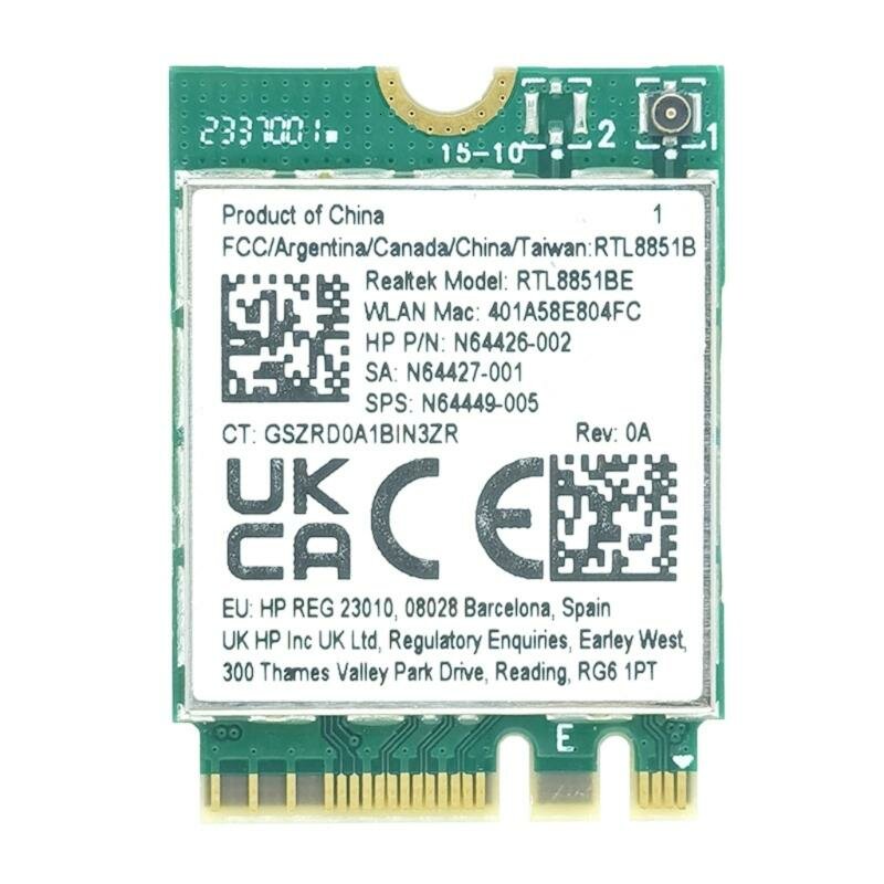 AX900 RTL8851BE WIFI6 Беспроводная карта 2.4/5 ГГц сетевой адаптер с Bluetooth-совместимым 5,2 для ноутбуков Win10