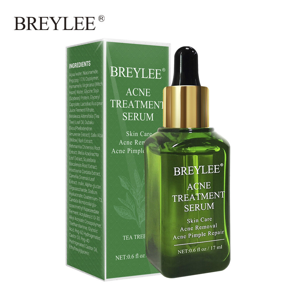 BREYLEE Сыворотка для лечения акне Facial Essence 17мл Сыворотка для удаления рубцов от акне Крем для ухода за кожей Сыворотка для устранения прыщей 1 шт.