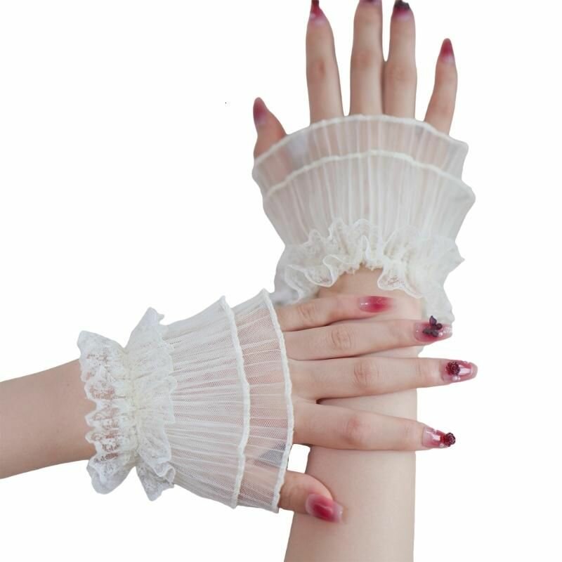 Прозрачные кружевные манжеты для фотосъемки, Бежевый