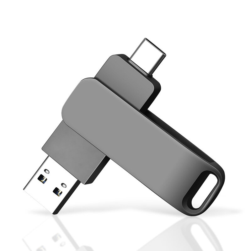 Металлическая флешка 128 ГБ для мобильного телефона USB Type-C с двойным интерфейсом, компьютерная флешка 64 ГБ, расширяемая офисная флешка 256 ГБ высокой скорости