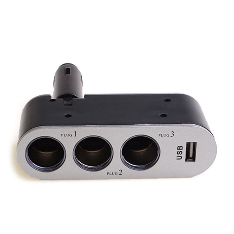 Зарядный адаптер 12 В/24 В с 3 розетками, USB-адаптер для зарядки, зарядный кабель.