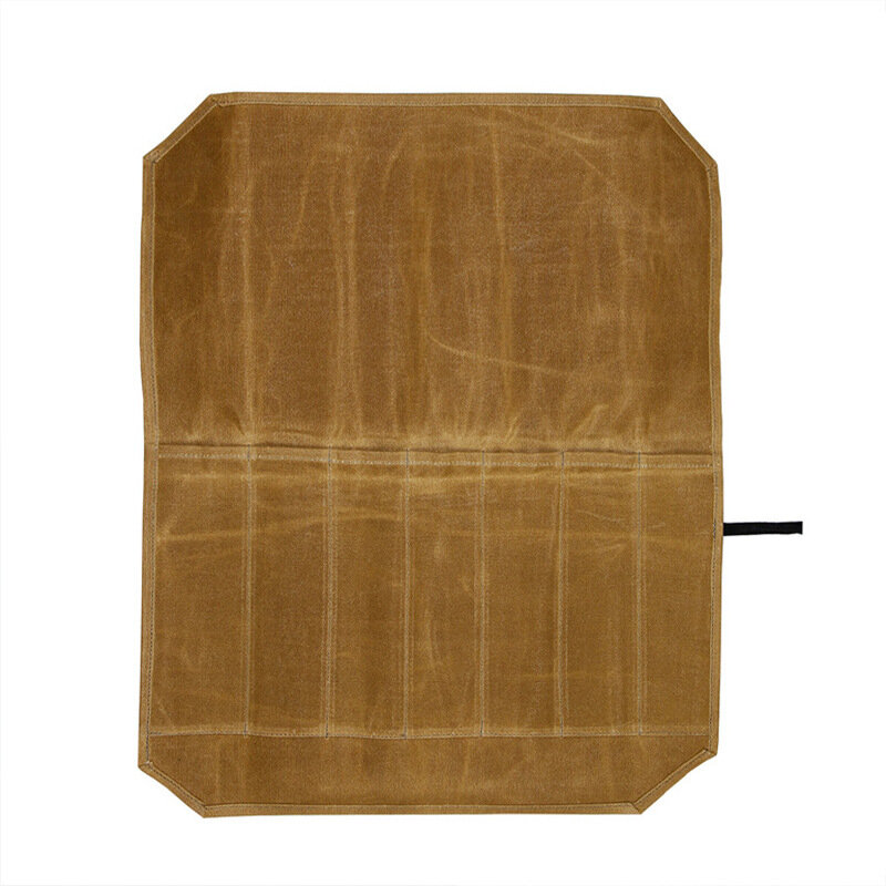 Сумка для ножей для кемпинга и пикника, портативная сумка для кухонных ножей, рулонная сумка, ручная сумка из воскового холста, водонепроницаемая сумка для хранения кухонной утвари