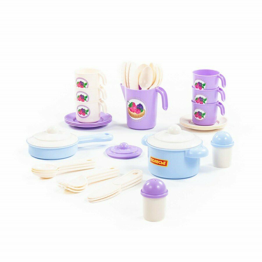 Полесье Набор детской посуды Настенька на 6 персон (V1) 79954 с 3 лет