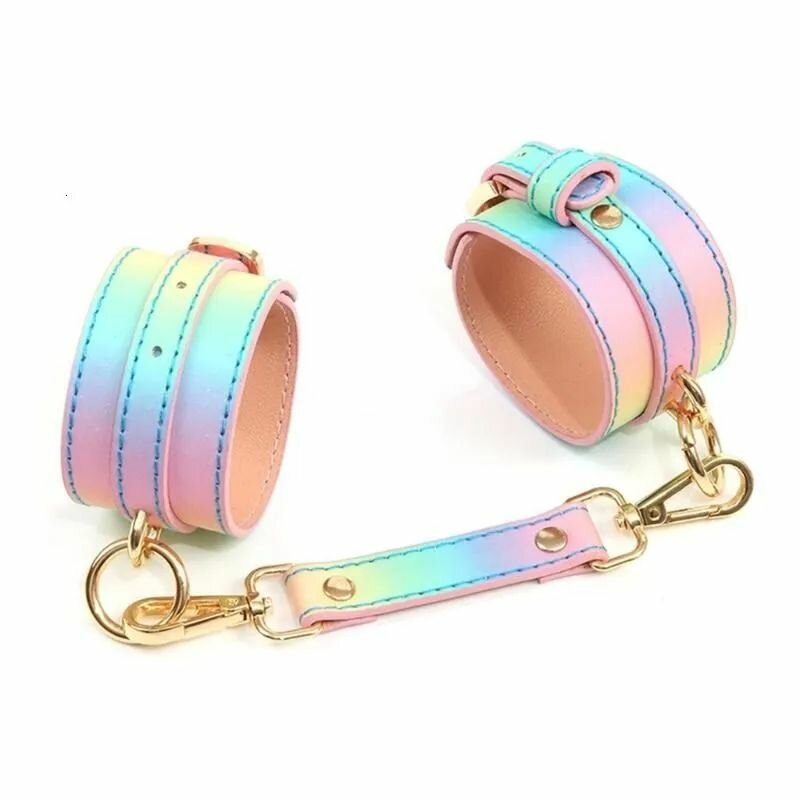 BDSM набор удерживающих наручников кожаные эротические игрушки для пар