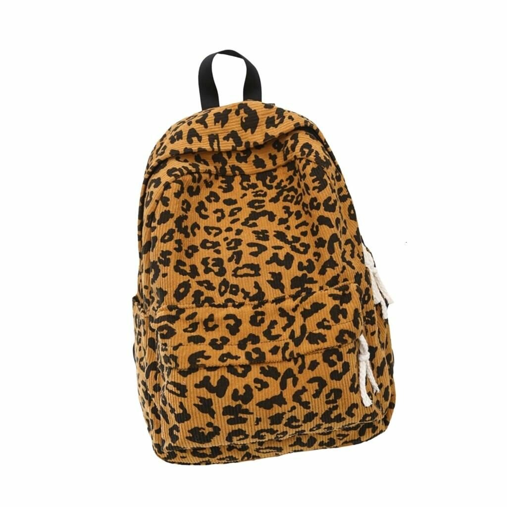 Рюкзак с леопардовым принтом, школьный, вместительный, B