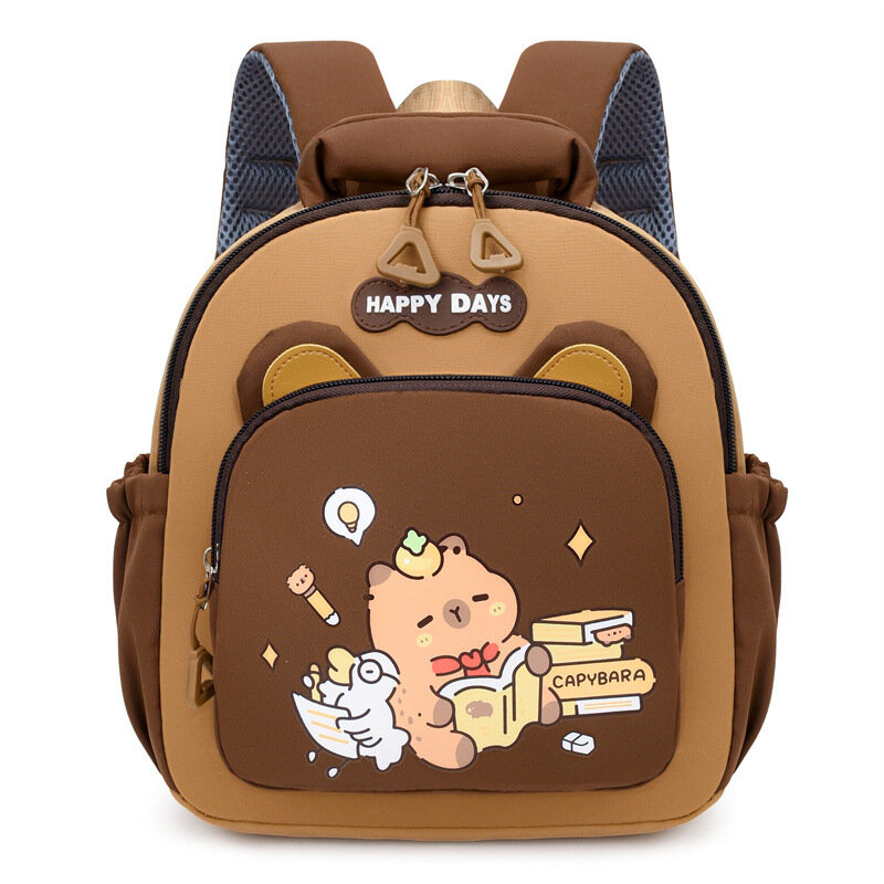 2026 Новейший рюкзак для детского сада с капибарой, рюкзак для девочек, новый мультяшный детский рюкзак, большой объем для школьников
