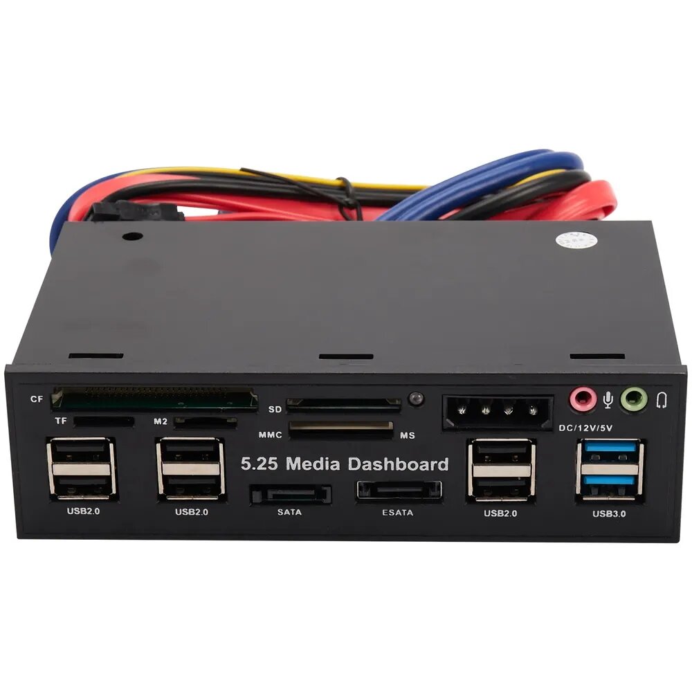 5,25-дюймовый USB 3.0 передняя панель ПК 3.0/2.0 концентратор E-Sata кард-ридер