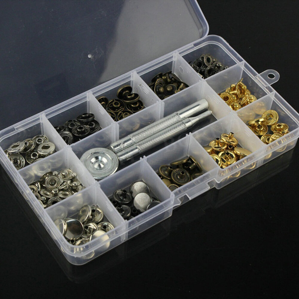 Металлические Половинчатые Риветы Из Чистого Бронзы Медь Инструментальный Набор Для Исправления Кожевных Рабочих Изделий Фиксация, 40шт, Цвета: Золотой, Серебряный, Бронзовый, Черный, Размер Изделия: 173*98*20мм, Размер Упаковки: 173*98*20мм, Вес