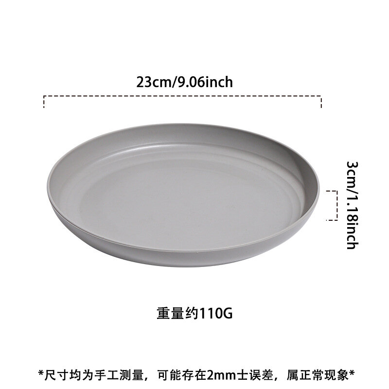 Тарелка из пшеничной соломы Amazon TK, тарелка для отеля, тарелка для фруктов, домашняя тарелка для салата в скандинавском стиле, пластиковая тарелка из PP