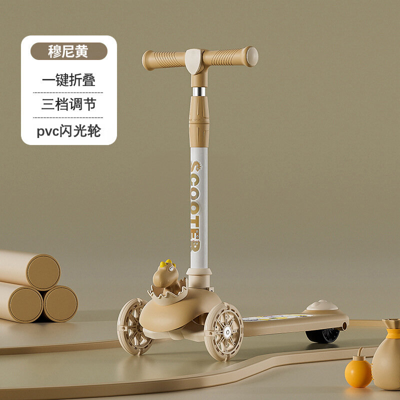 Самокат для детей 2-3-6-8 лет, трехколесный светящийся самокат для мальчиков и девочек, детский самокат с регулируемой высотой