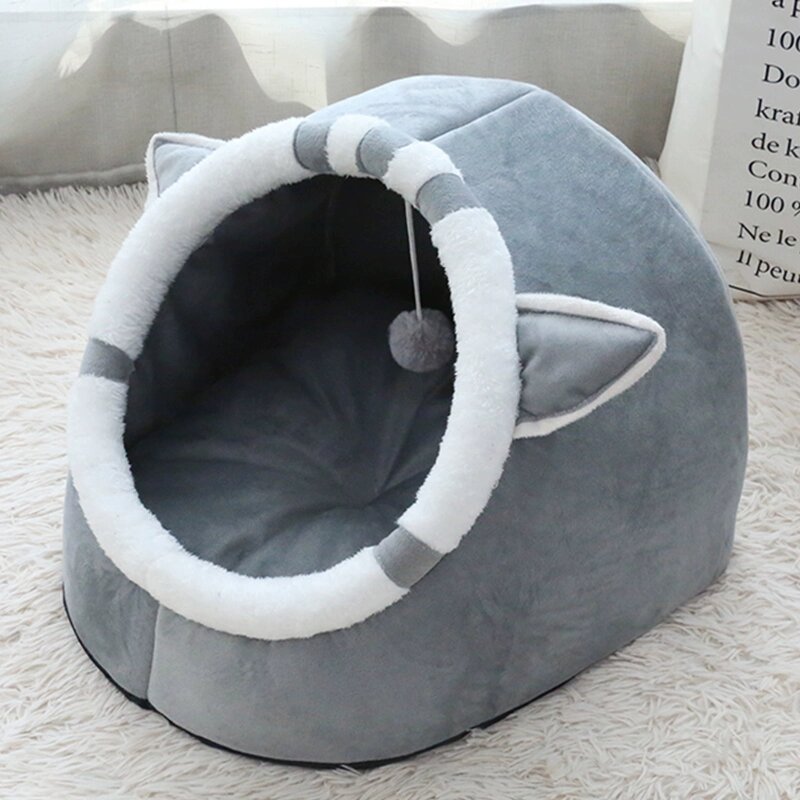 Будка для кошек, универсальная полузакрытая будка в форме животных на все сезоны, ветрозащитная и теплая будка для