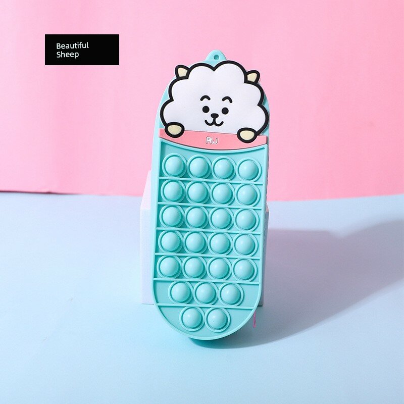 Детский пенал-антистресс с мультяшным дизайном, креативная игрушка-сжималка, многофункциональный пенал для снятия