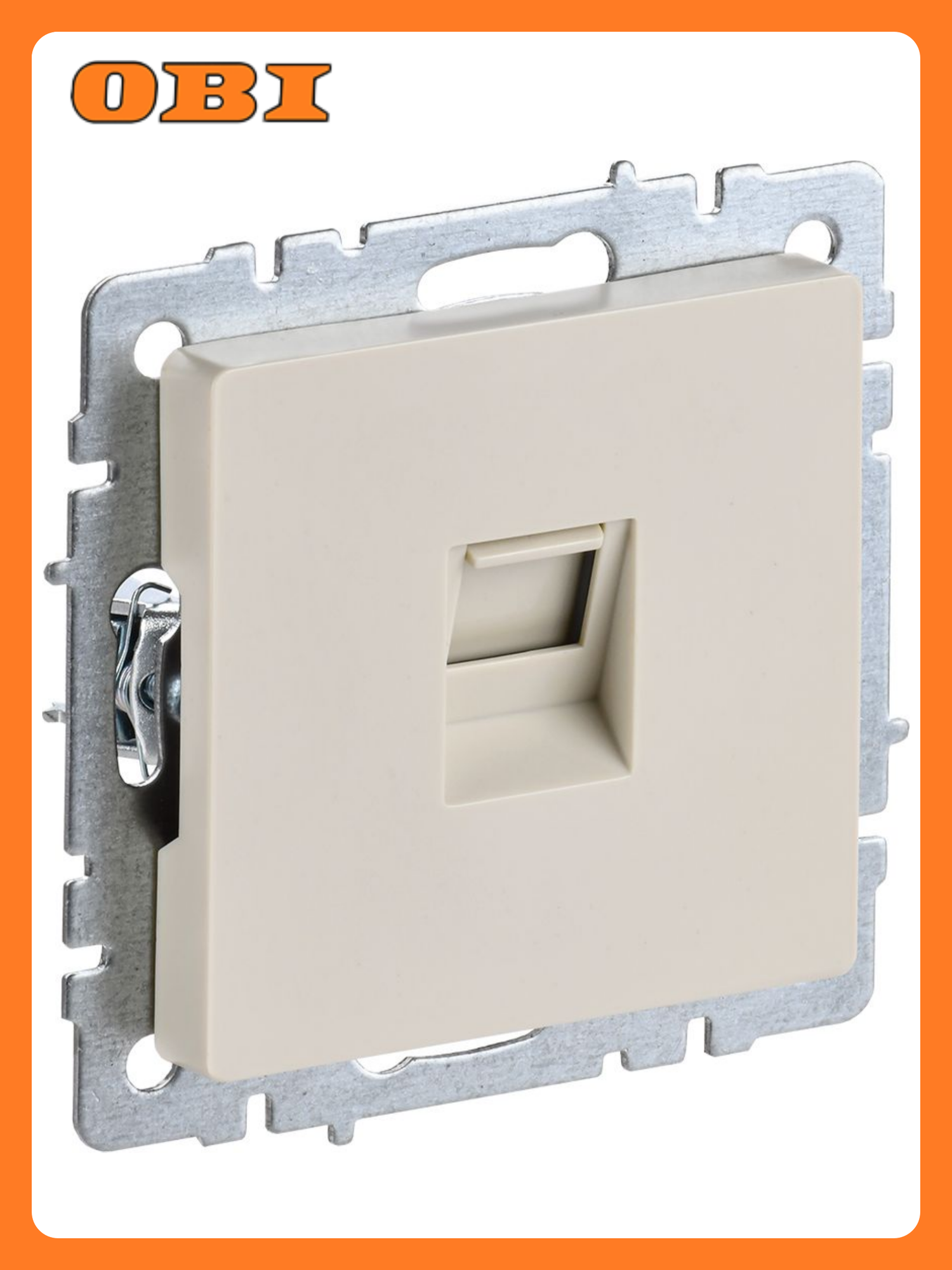 Розетка IEK BRITE РК10-БрКр, RJ45, IP20, открытая установка, бежевая