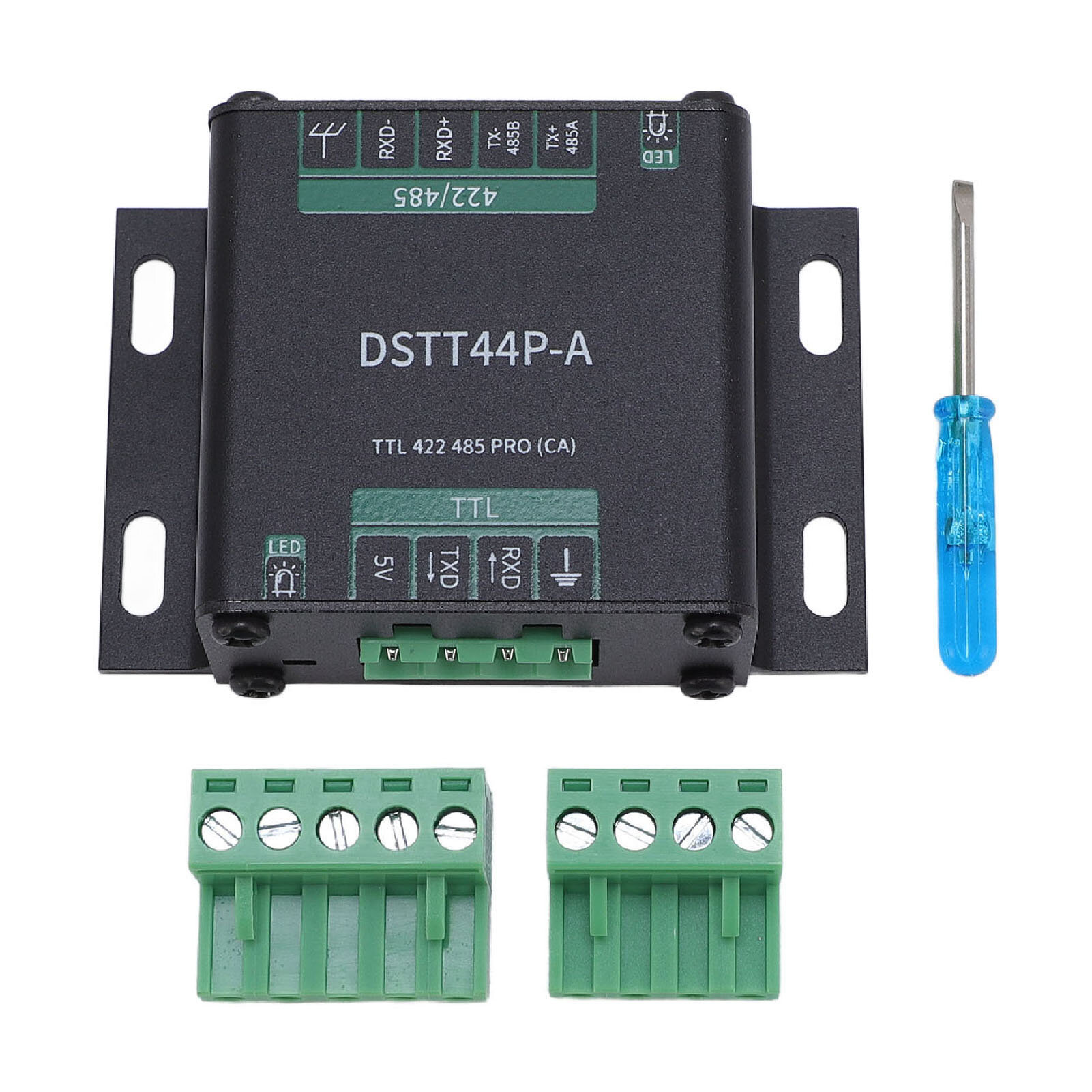 Преобразователь TTL в RS422 и RS485 с изоляцией питания постоянного тока Промышленный изолированный модуль адаптера со светодиодным индикатором для последовательной связи