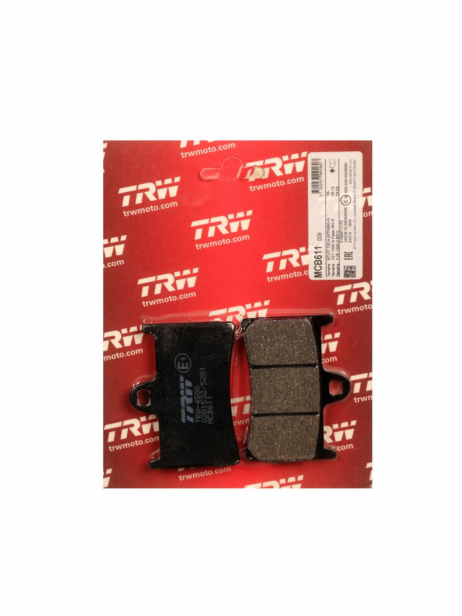 Колодки тормозные дисковые для мото передние TRW (MCB611)