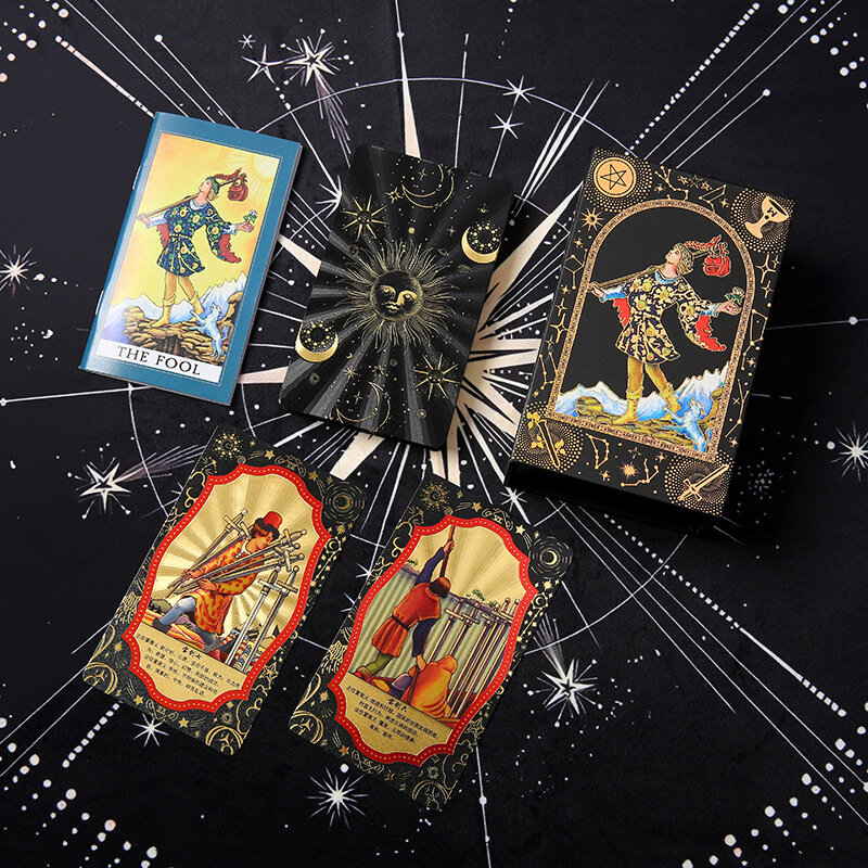 Кросс-бордерные популярные карты Таро, оригинальный полный набор карт Таро, PET водонепроницаемые карты для настольных игр, настраиваемые карты Таро