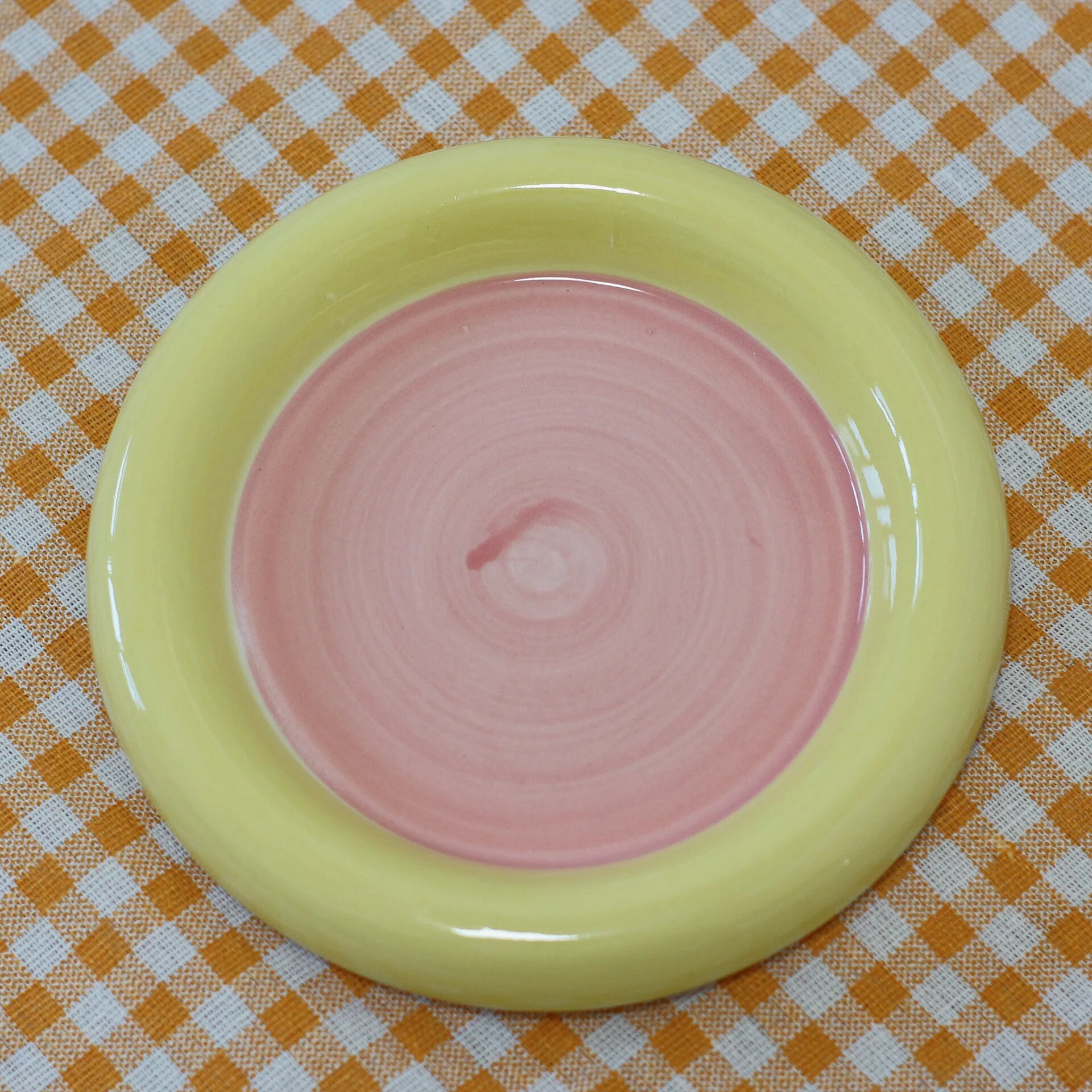 Глазурованные керамические тарелки корейского стиля Розовый, 15cm