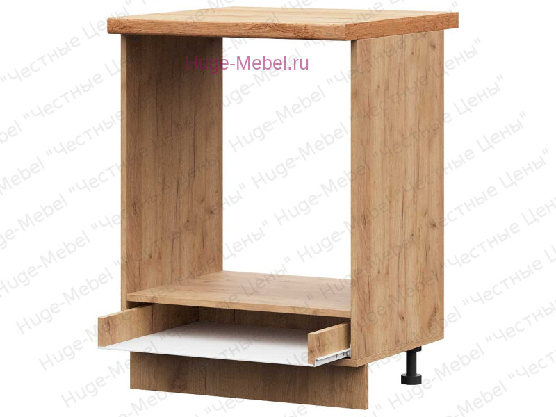 Корпус кухонного шкафа под духовку 600 ПВ (дуб крафт) Huge Mebel. Ширина 600 Высота 820. Кухонные шкафы Без фасада