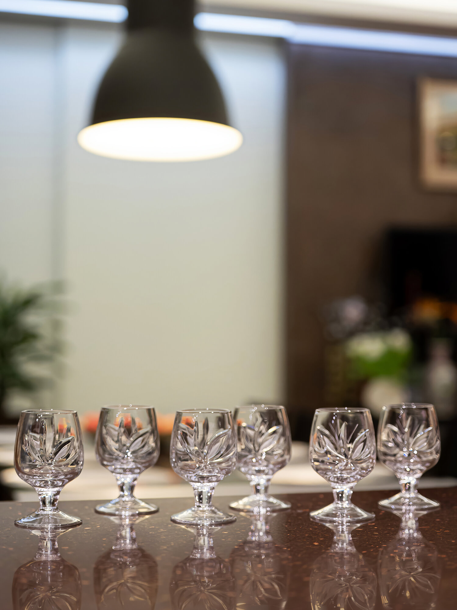 Хрустальные рюмки на ножке для водки / коньяка / ликера, объем 50 мл, набор 6 шт, Неман 900/43, 5290/50гр