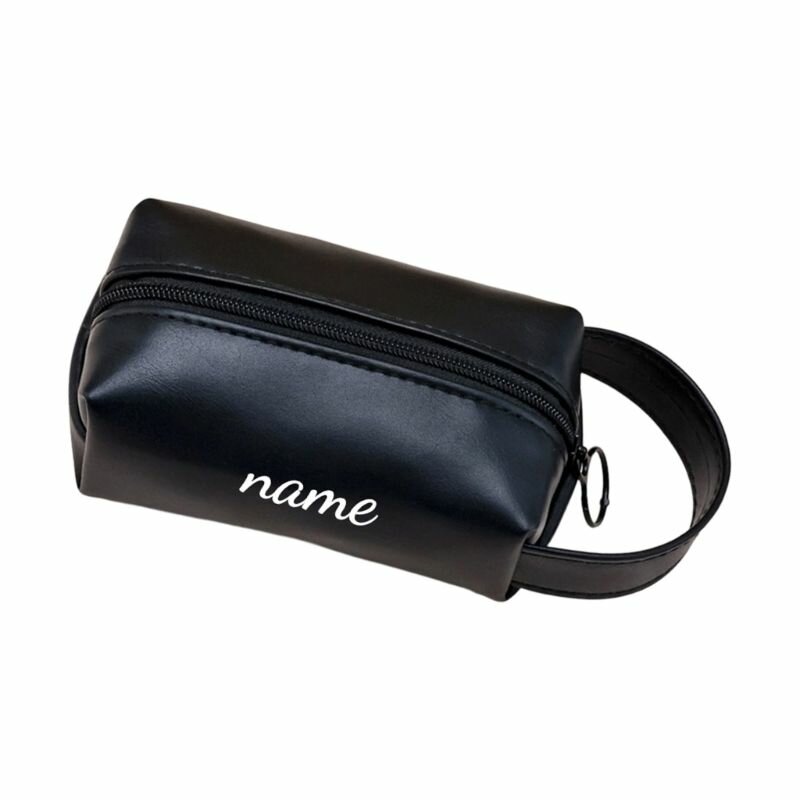 Портативная сумка для губной помады большой емкости, косметичка, мини-портативный футляр ключей от ювелирных изделий-черный