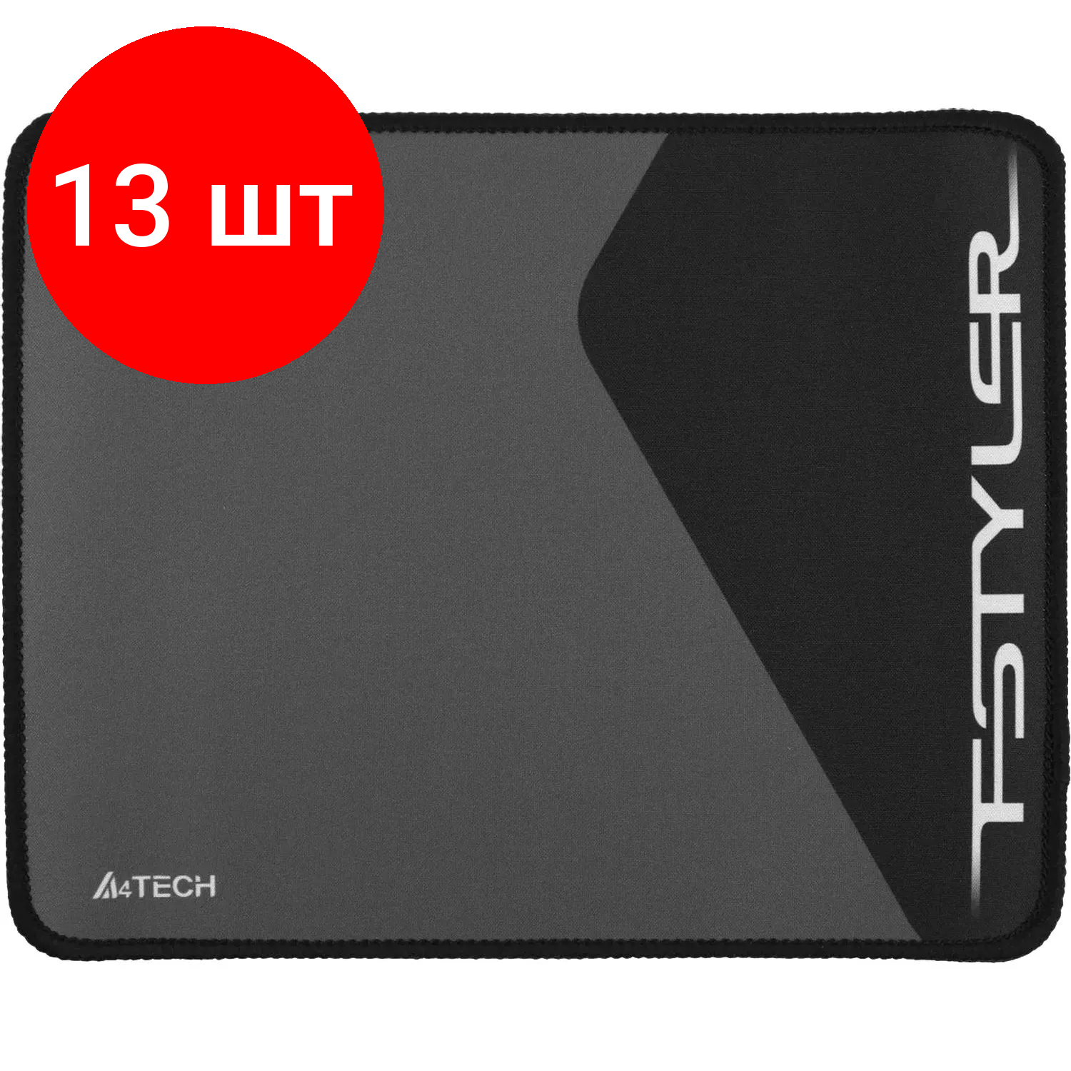Комплект 13 штук, Коврик для мыши A4Tech FStyler (FP20 BLACK) Мини черный/белый 250x200x2мм