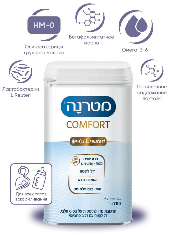 Materna Низколактозная молочная смесь Матерна Comfort от 0 месяцев, 700 г.