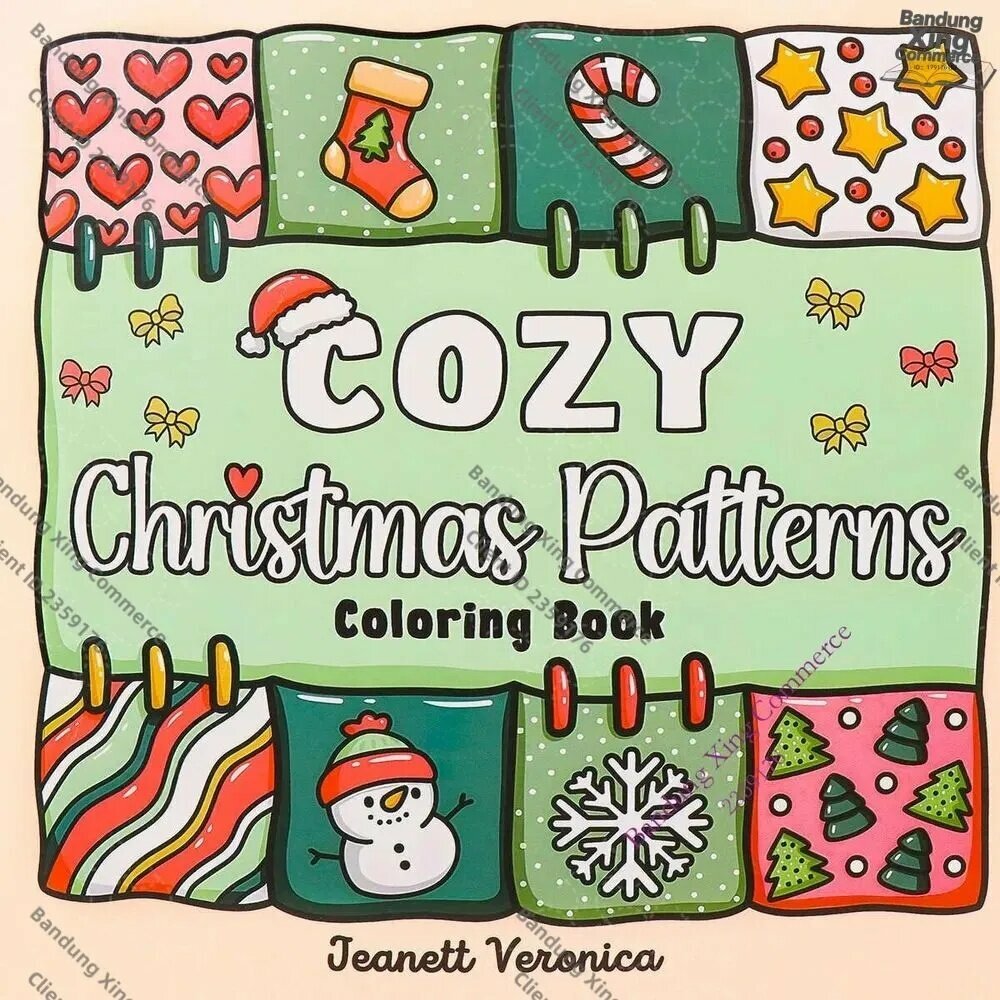 Раскраска антистресс для взрослых и подростков Coco Wyo -Christmas Pattes 22