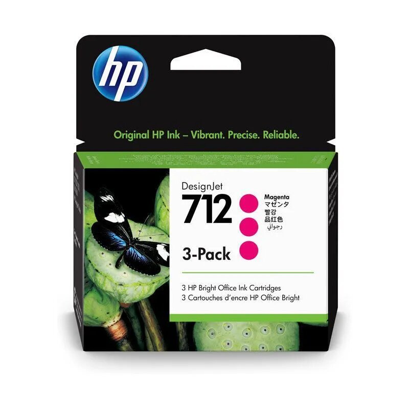 HP Картридж, оригинал, Пурпурный (magenta), 3 шт